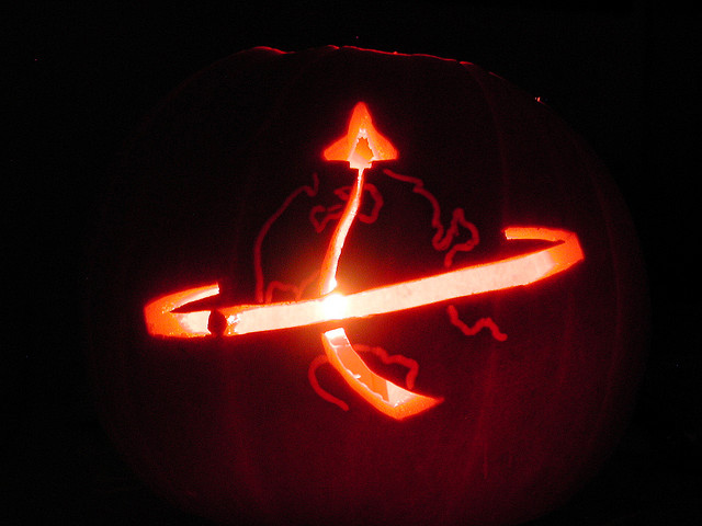 Suburban spaceman: Space Pumpkin artist: NASA Worker's Halloween Tradition
