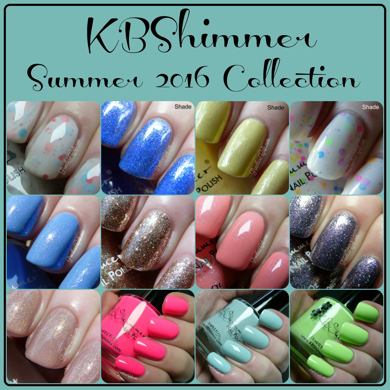 KBShimmer Summer 2016 Collection - Swatches and Review | Pointless Cafe