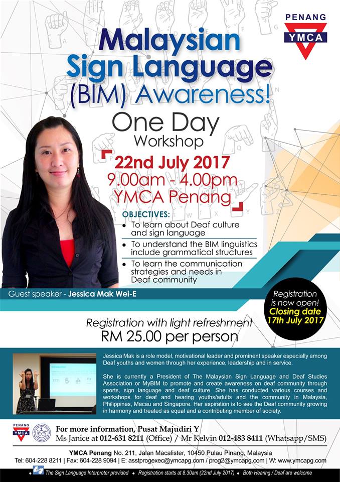 Malaysian Sign Language (BIM) Awareness by PMY Penang, Malaysia - Deaf ...
