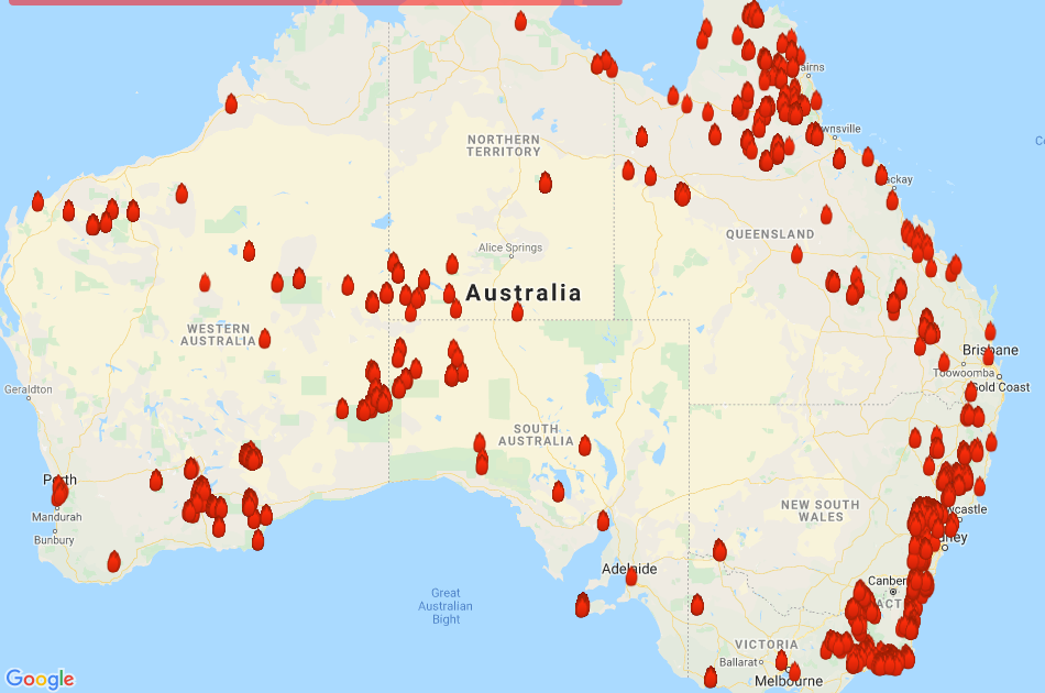 Australian bushfires - Stepping Back
