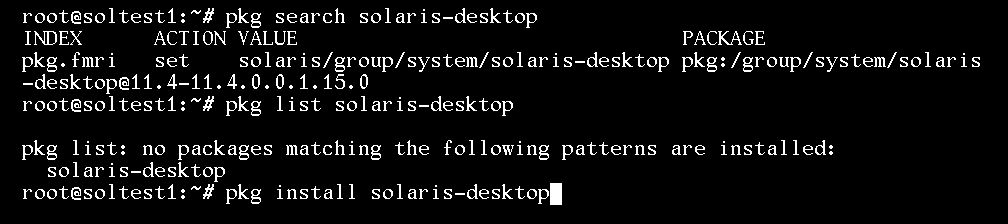Enable Desktop on Oracle Solaris 11.4