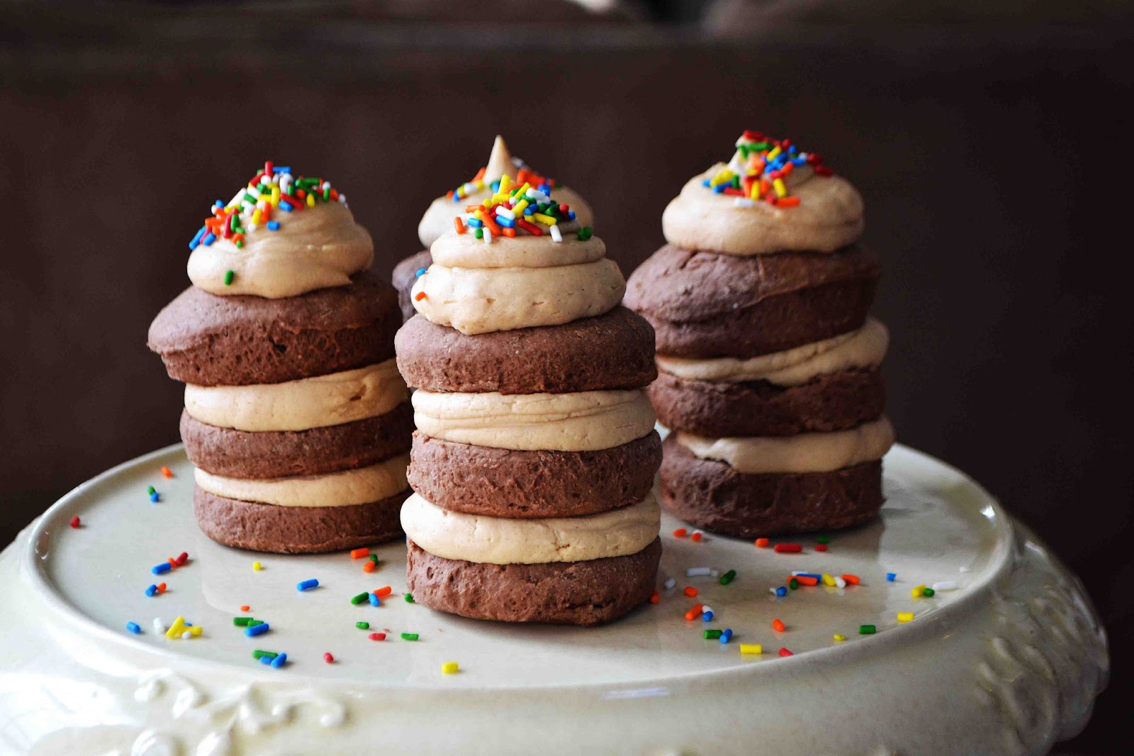 Chocolate Peanut Butter Lofthouse Cookie Stacks - Baked New England