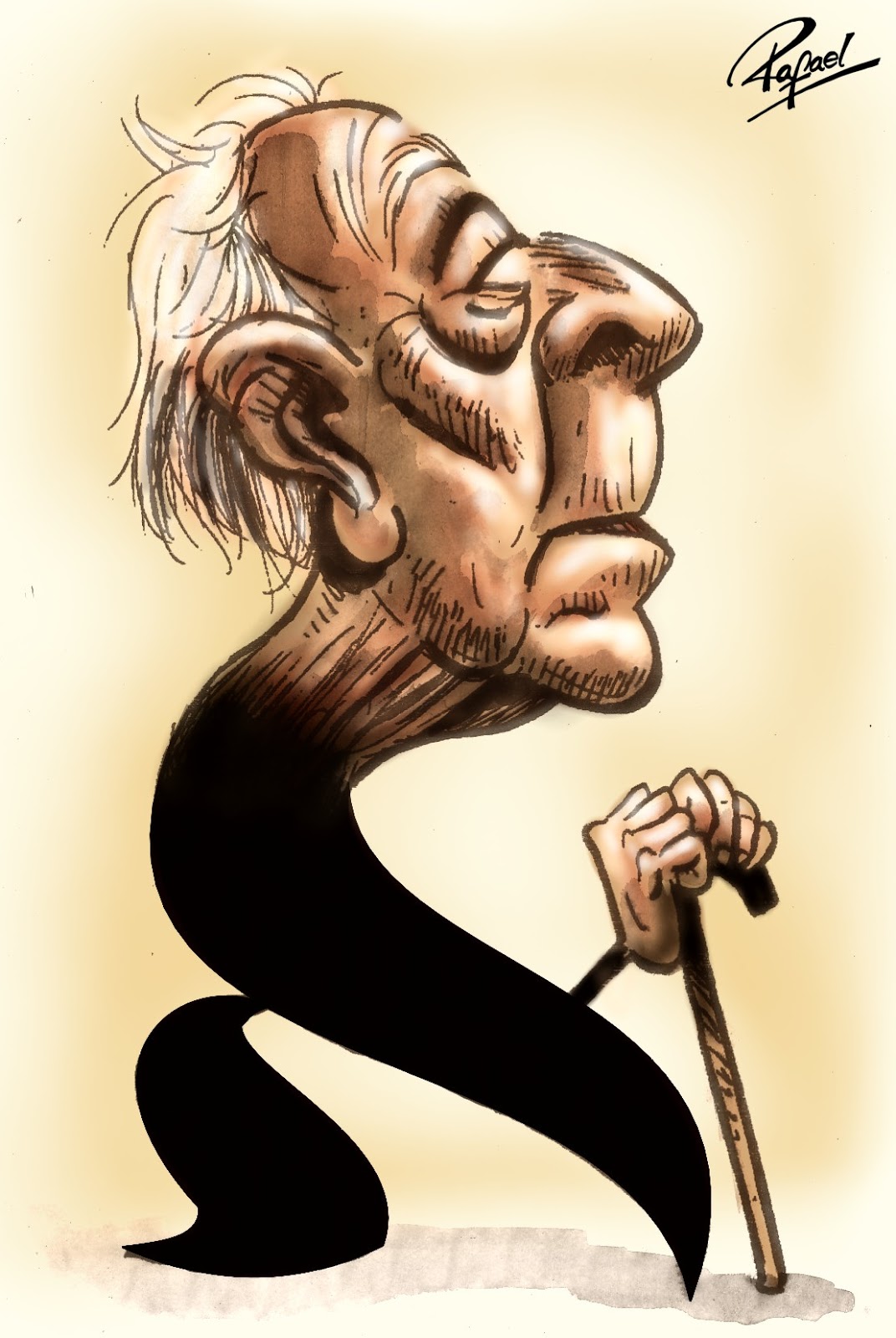 LOS GARABATOS DE RAFO: Borges, caricatura