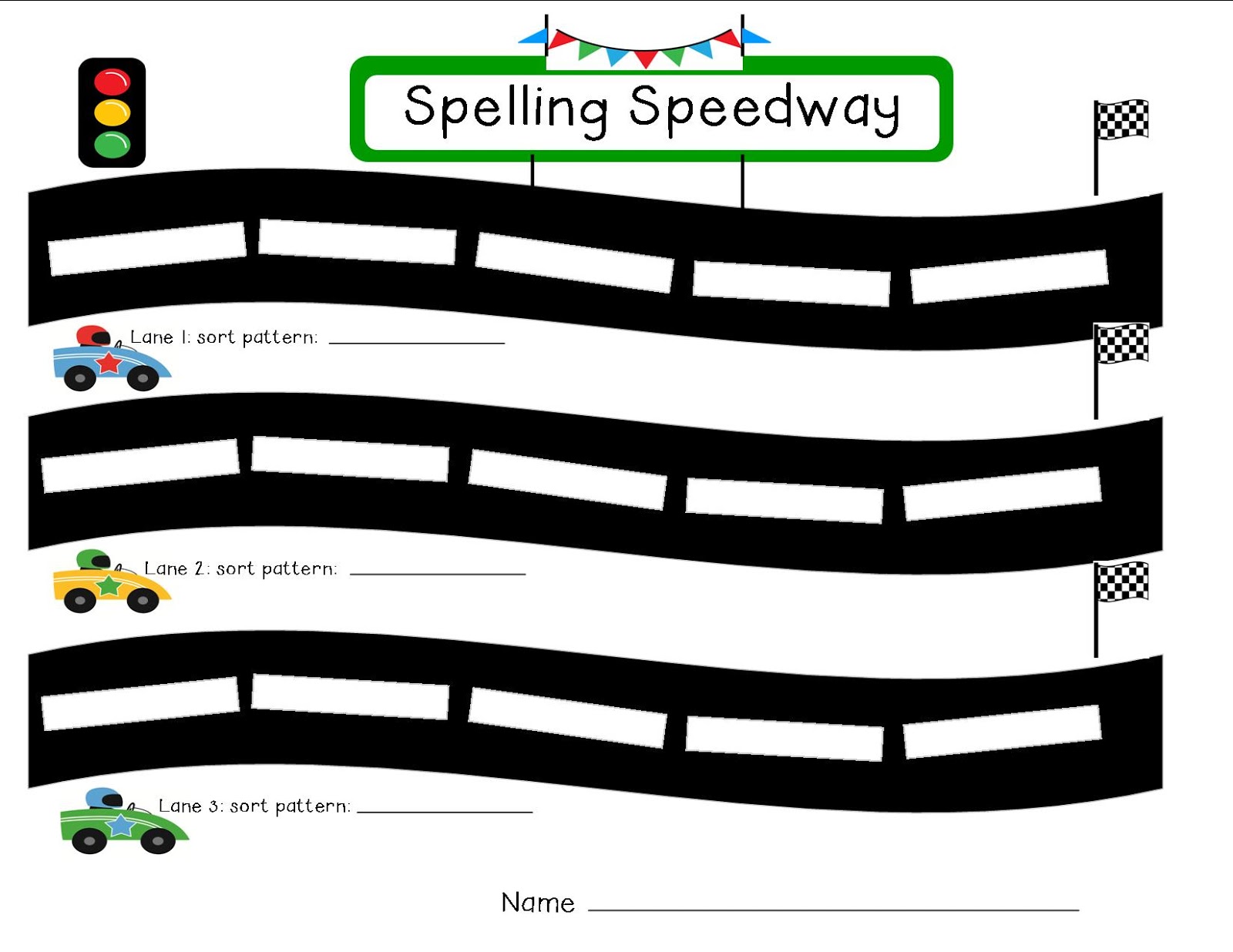 Lovin' Learning: Spelling Speedway!