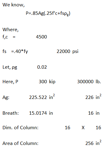 Column Design Calculation Excel File Free Download