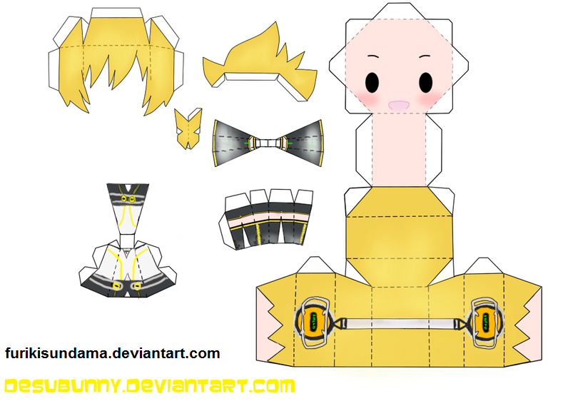 Pchan: Papercraft : vocaloid y anime