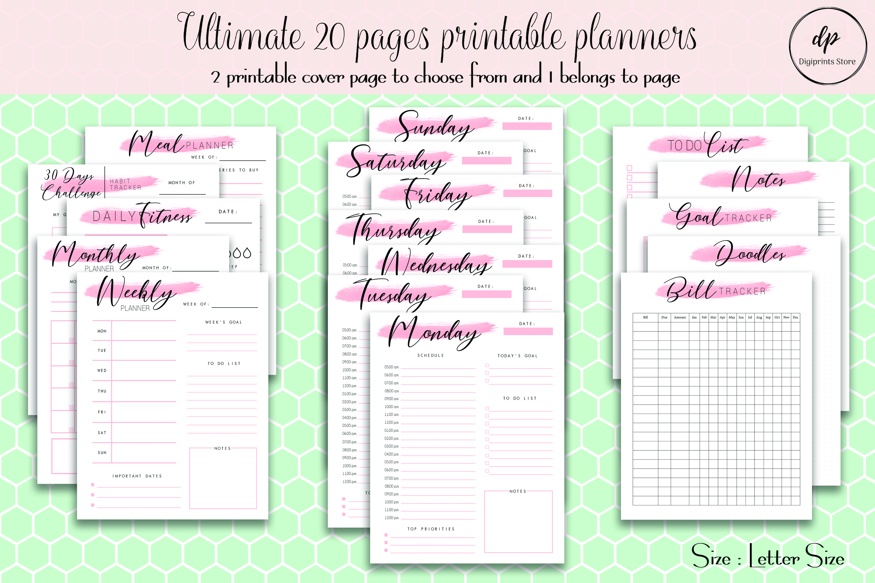 Ultimate Printable Planner kit - 20 page printable planner kit ...