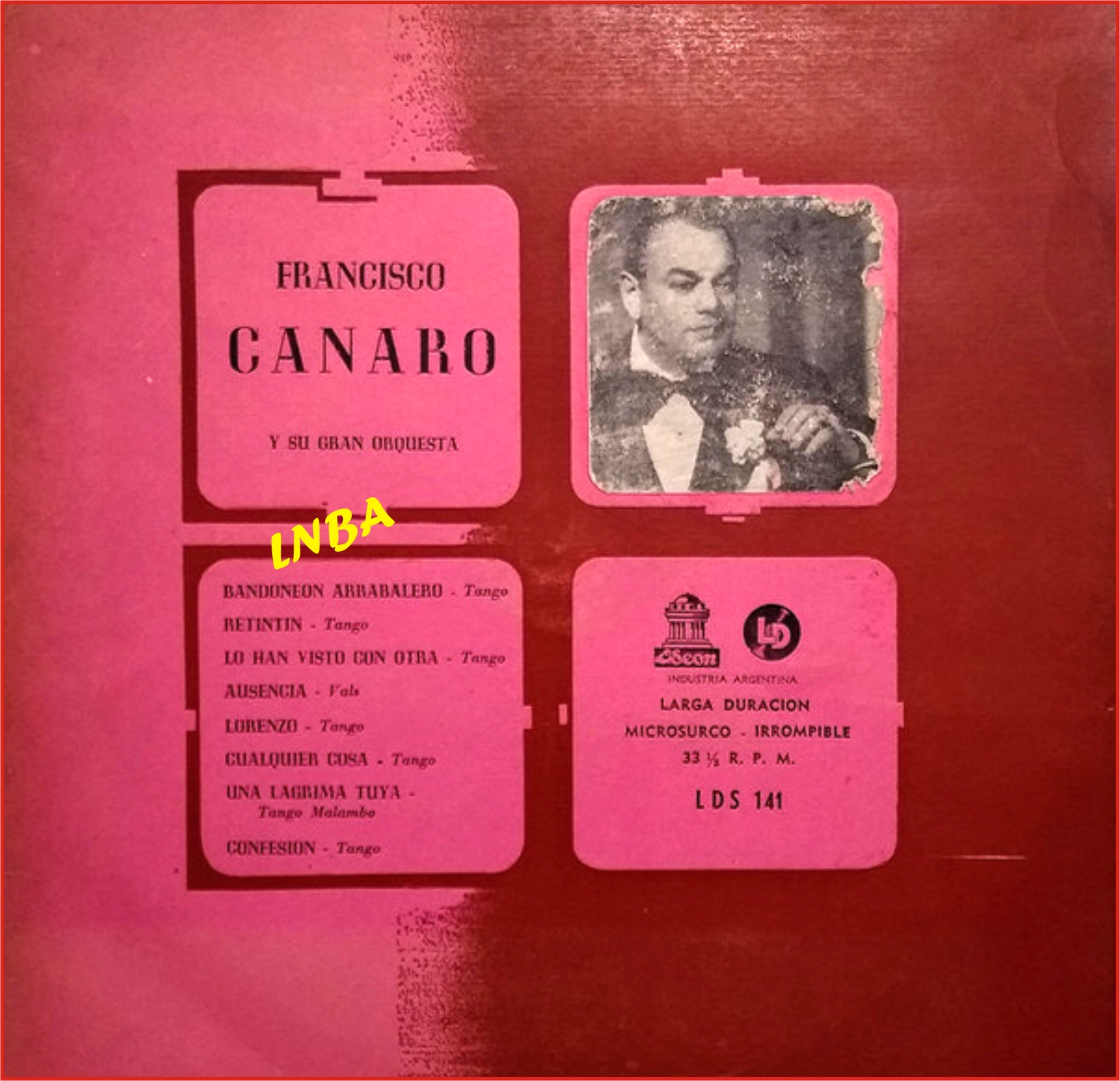 La nova Botica del Aleman.: Tango - Francisco Canaro - Bandoneón arrabalero