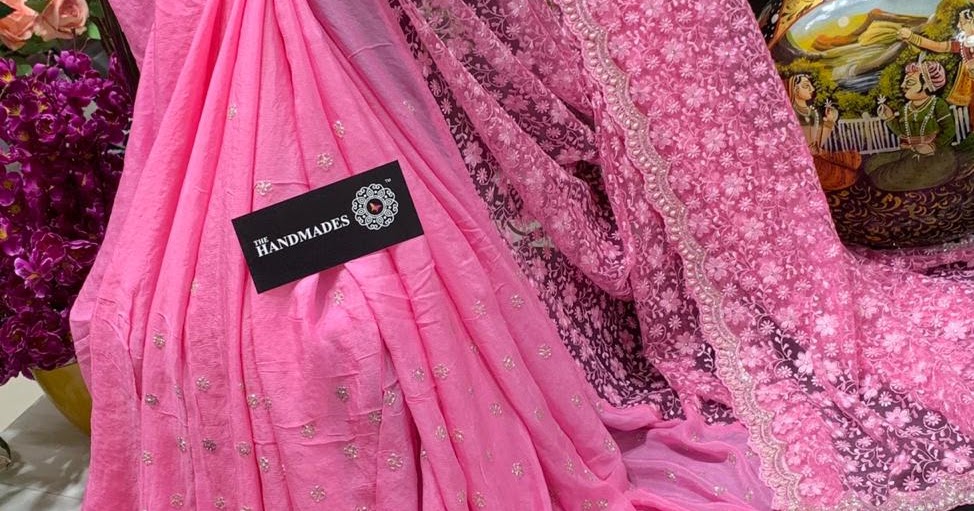 Chickenkari work sarees