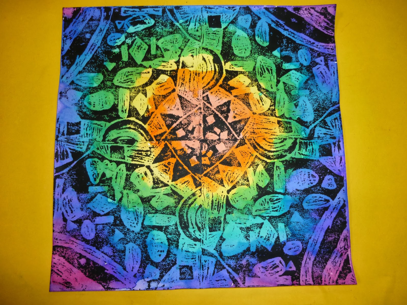 Mrs. Werner's Art Room: 5th Grade Radial Design Printmaking