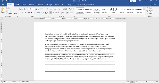 Cara Menampilkan Garis Tepi Margin (Text Boundaries) di MS Word ... Cara Menampilkan Garis Tepi Margin (Text Boundaries) di MS Word ...