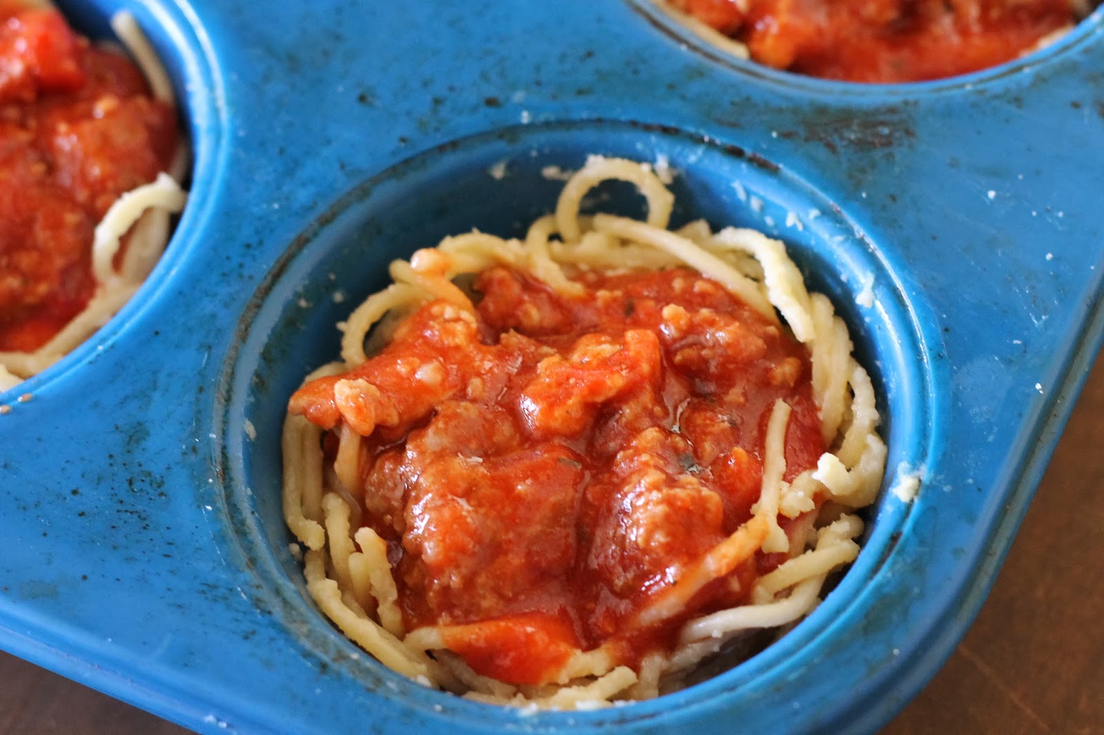 Where Your Treasure Is: Spaghetti Pie: Meal in a Muffin