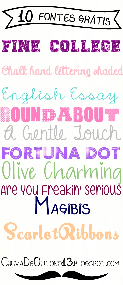 The Cherry Land: 10 fontes fofas que eu uso