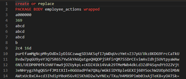Wrapping PL/SQL Code with DBMS_DDL Subprogram