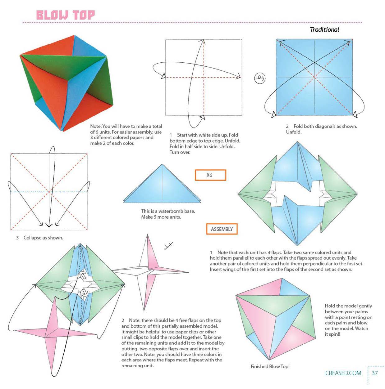 Origami Creased Magazine 12 - Ruby Book Origami