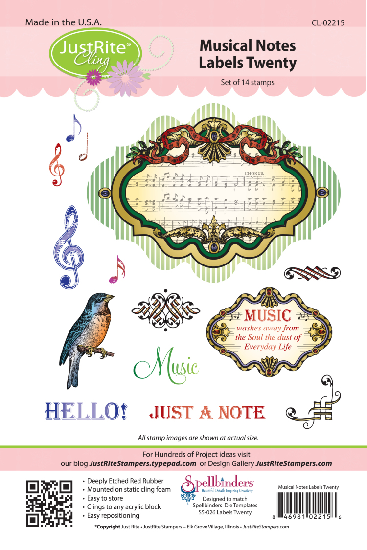 Snippets of Paper: Musical Notes Labels Twenty