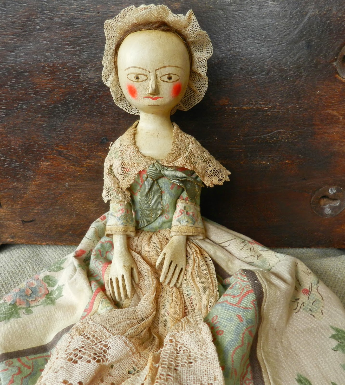 The Old Wooden Sisters: Queen Anne Doll reproduction , 11 " tall ...
