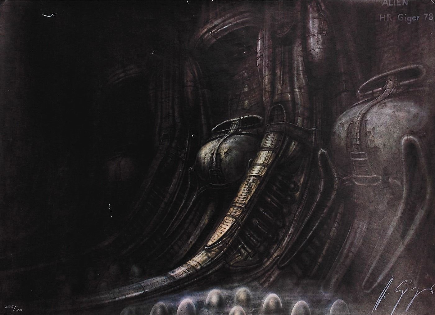 Alien concept art - H.R. Giger (1978)