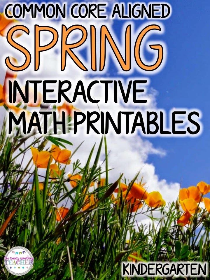 The Twenty Something Teacher: Spring Interactive Common Core Printables