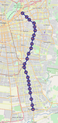 La línea 4 de Metro de Santiago.-a