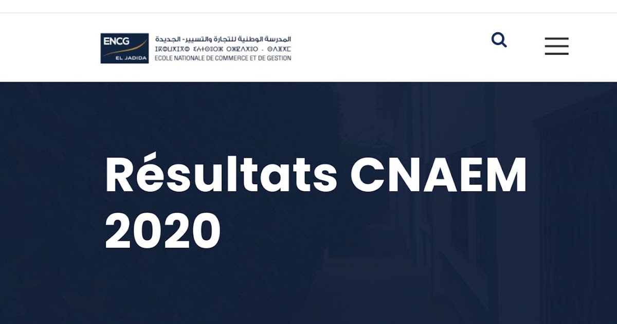 Résultats CNAEM 2020