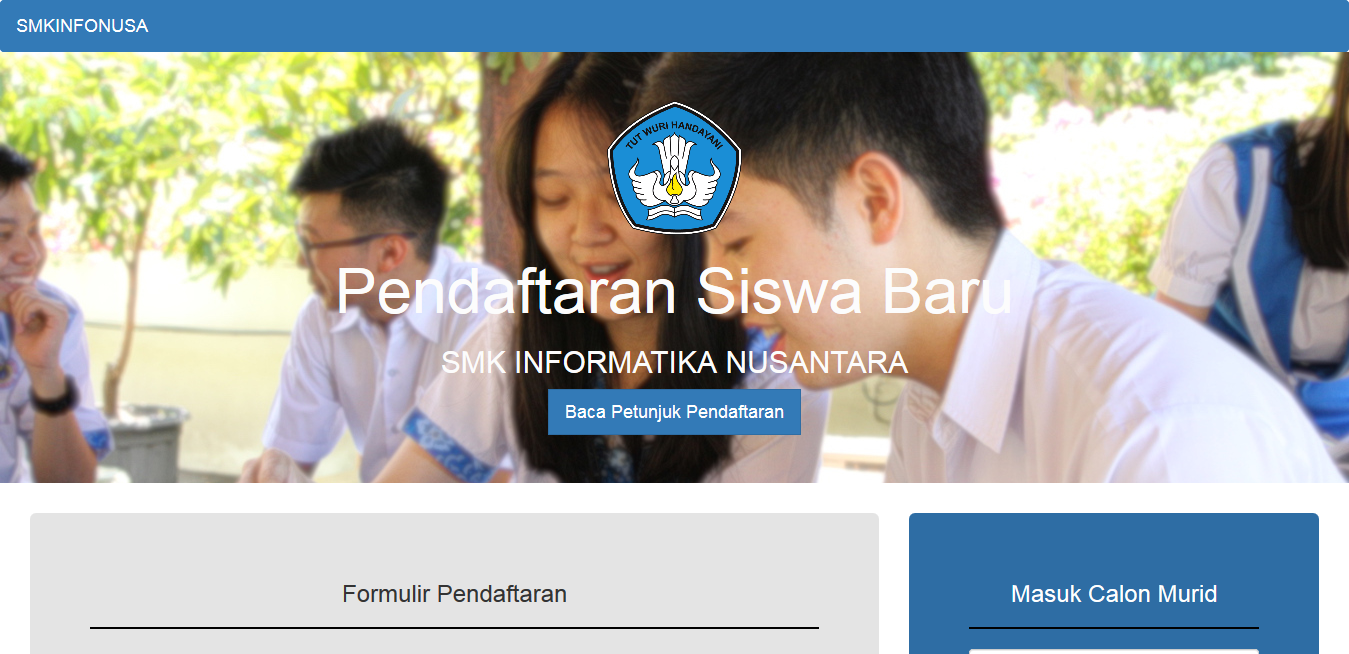 Source Code Web Php Registrasi Siswa Baru Sekolah Smk - Blog cara Source Code Web Php Registrasi Siswa Baru Sekolah Smk - Blog cara