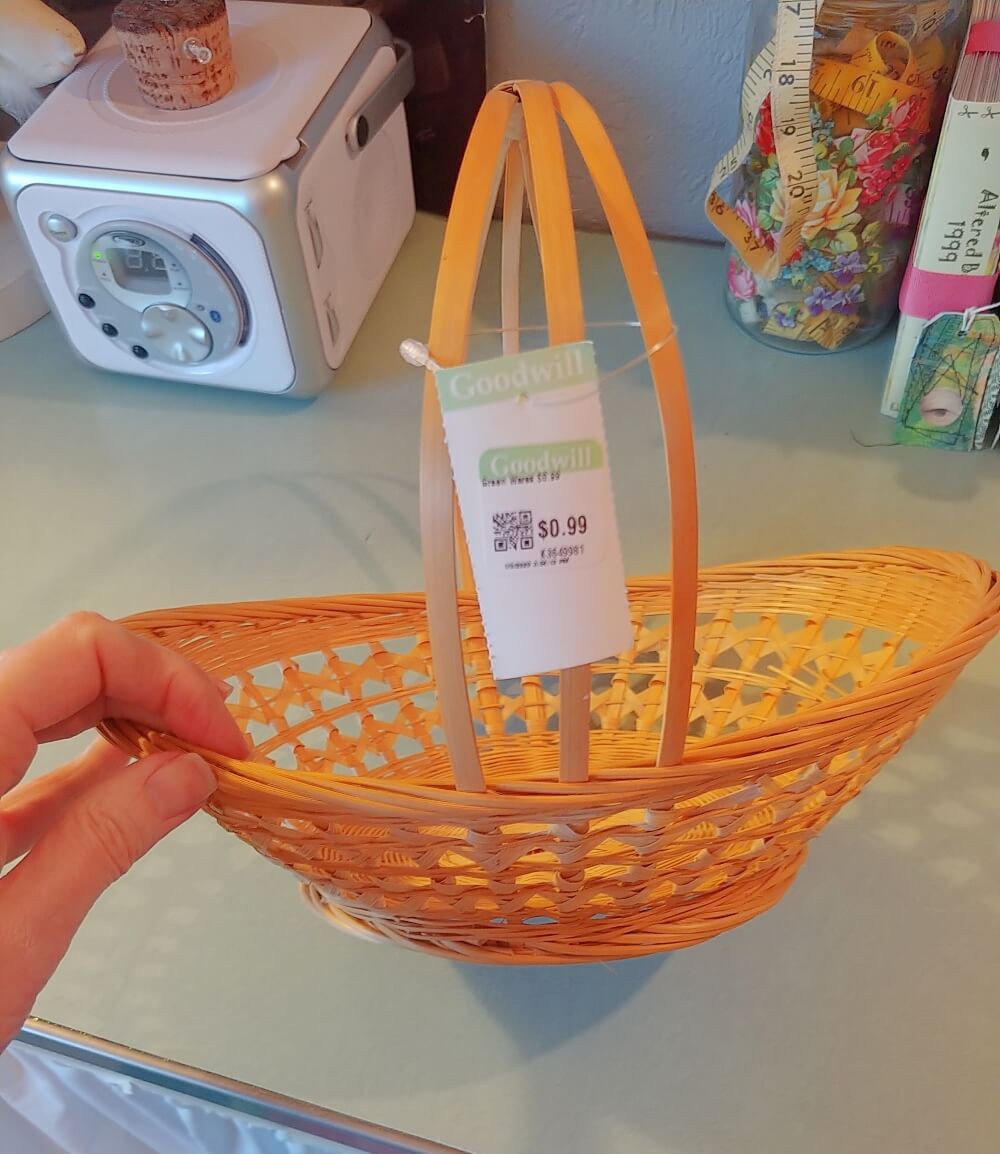 Upcycled Boho Basket - Little Vintage Cottage