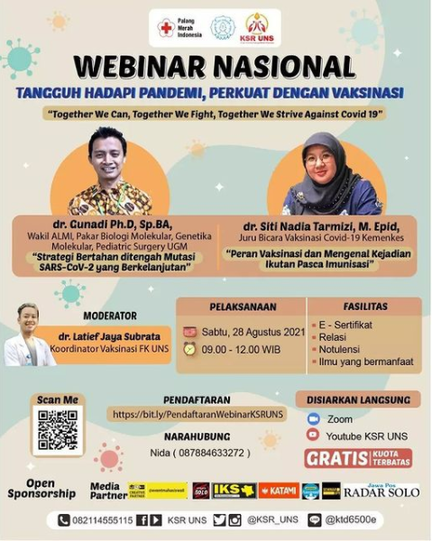 [GRATIS] Webinar Nasional 2021 KSR UNS - Info Lomba 2023 Terbaru