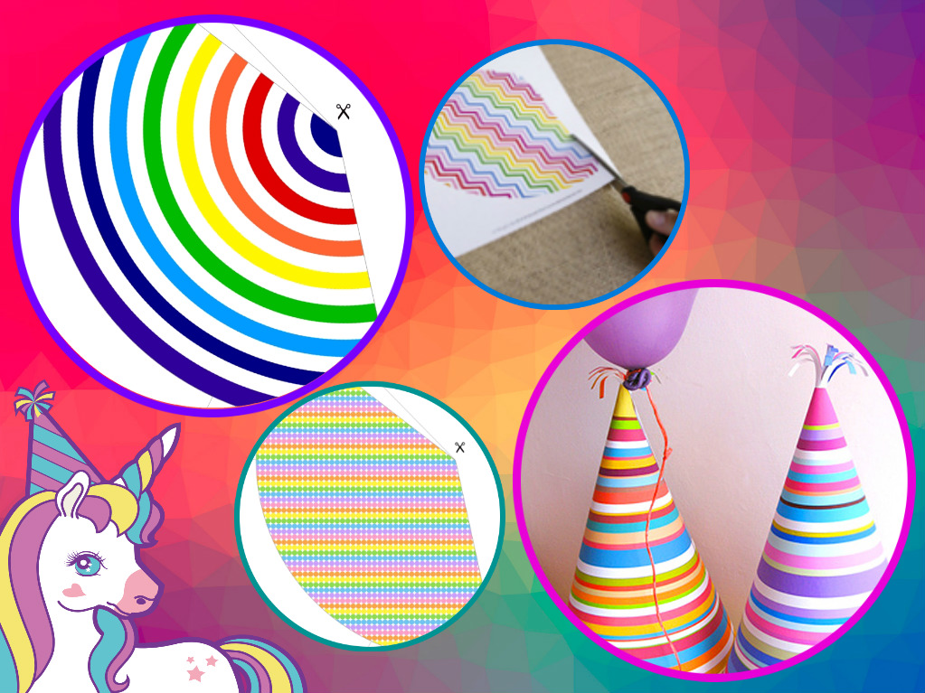 Unicorn Theme Birthday: Colorful DIY Unicorn Birthday Hats + Links To ...