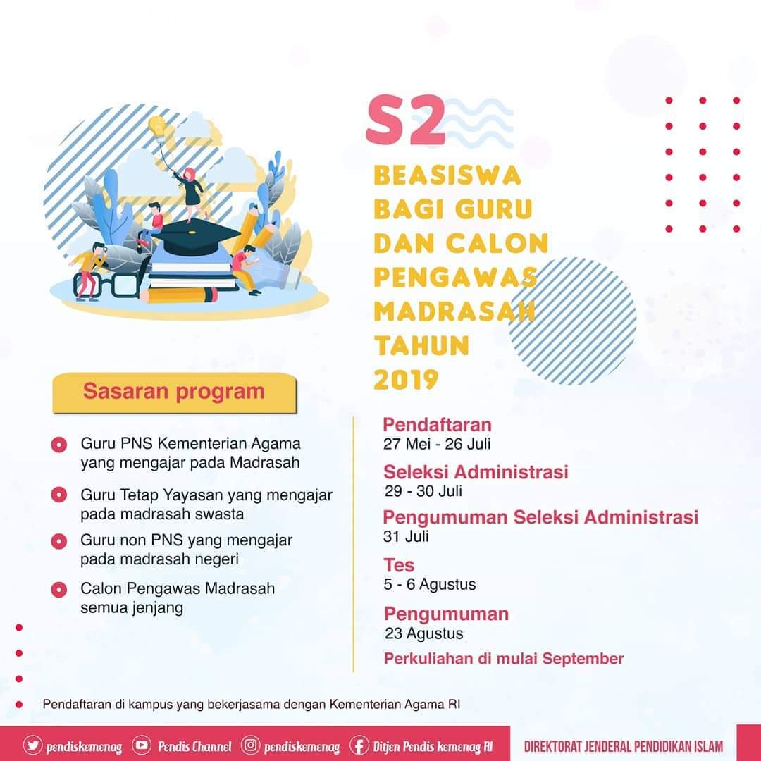 Beasiswa S2 Guru dan Pengawas Kemenag 2019 - Mutiara Guruku