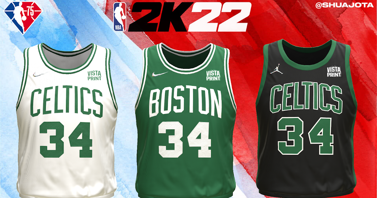 NBA 2K22 Official Boston Celtics 2021-2022 Jerseys (Compatible with NBA ...