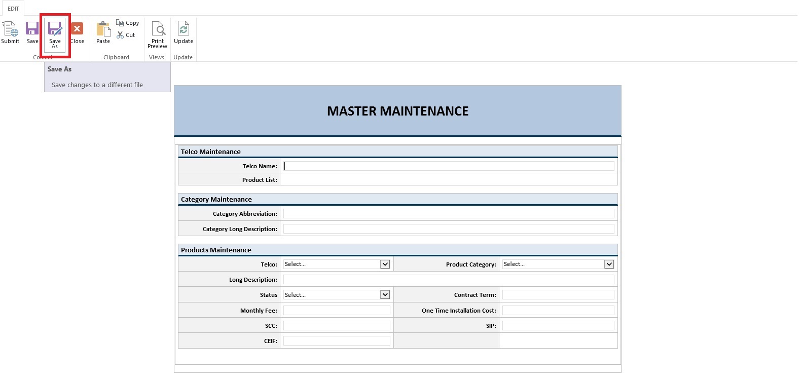 Setting up Form Template Library to make InfoPath Form Template