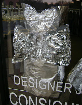 Aluminum Foil Fashions Window Display