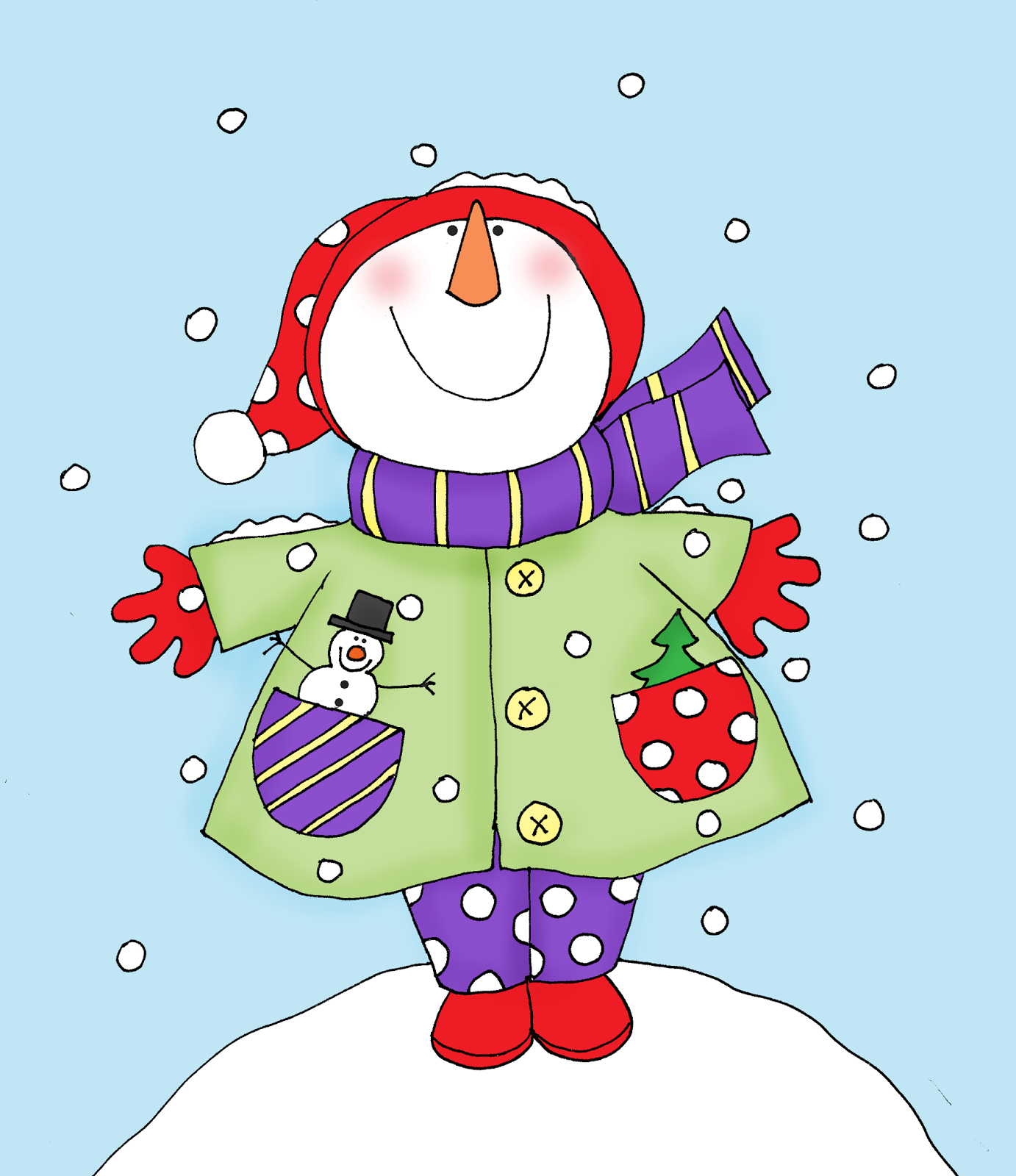 Free Dearie Dolls Digi Stamps: Snowgirl