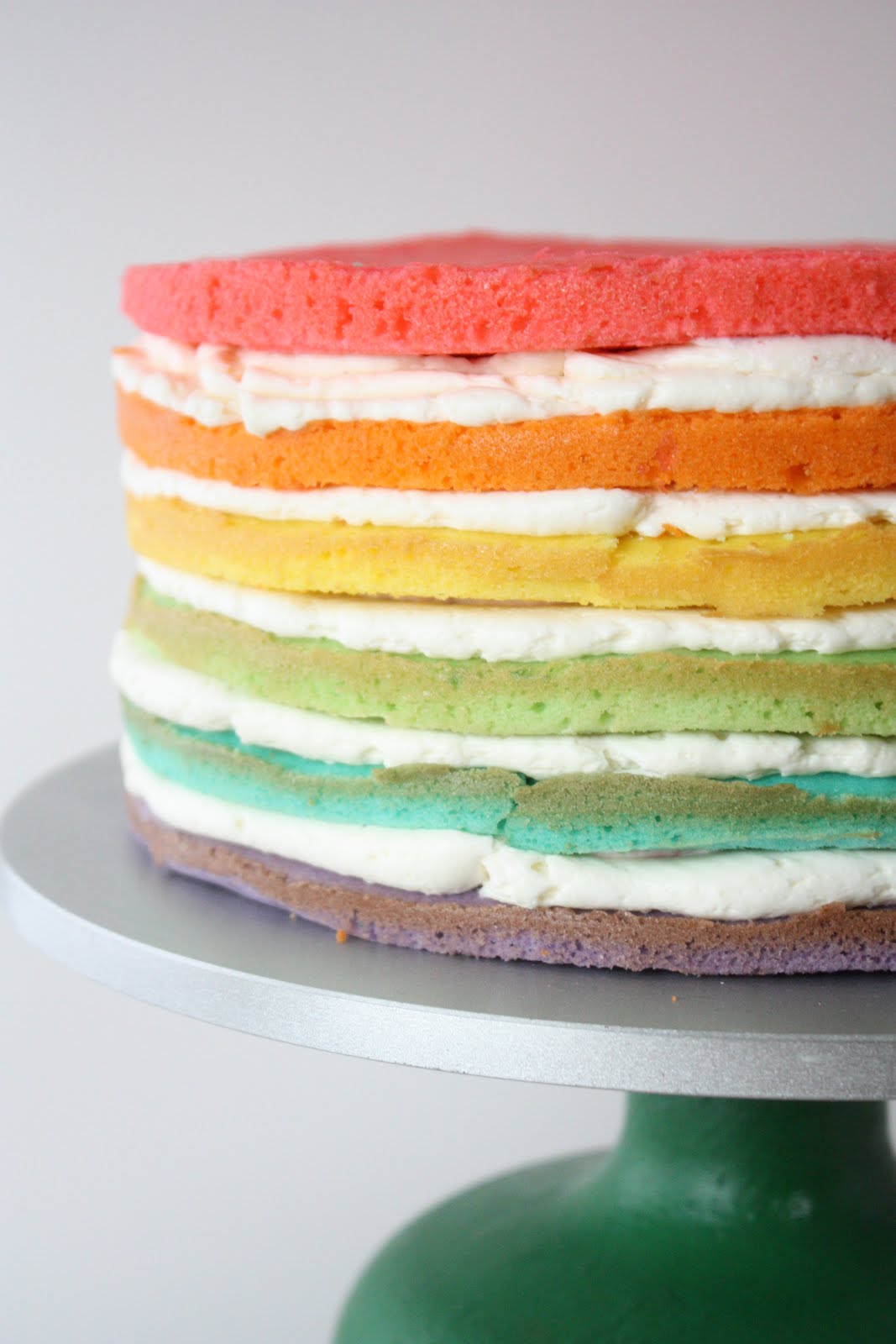 easter rainbow cake: cluck cluck cluck