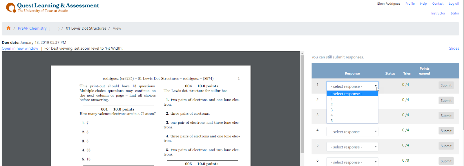 Chemistry, Tech and Other Stuff: UT Quest Learning & Assessment