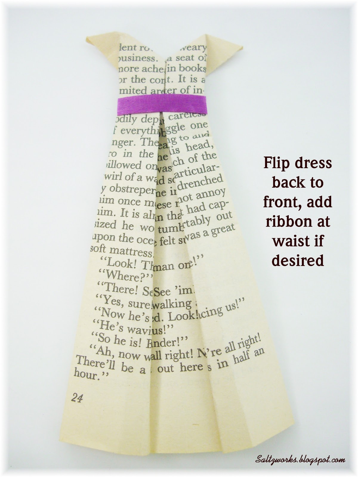 Saltzworks: Upcycled Books / Folded Dresses