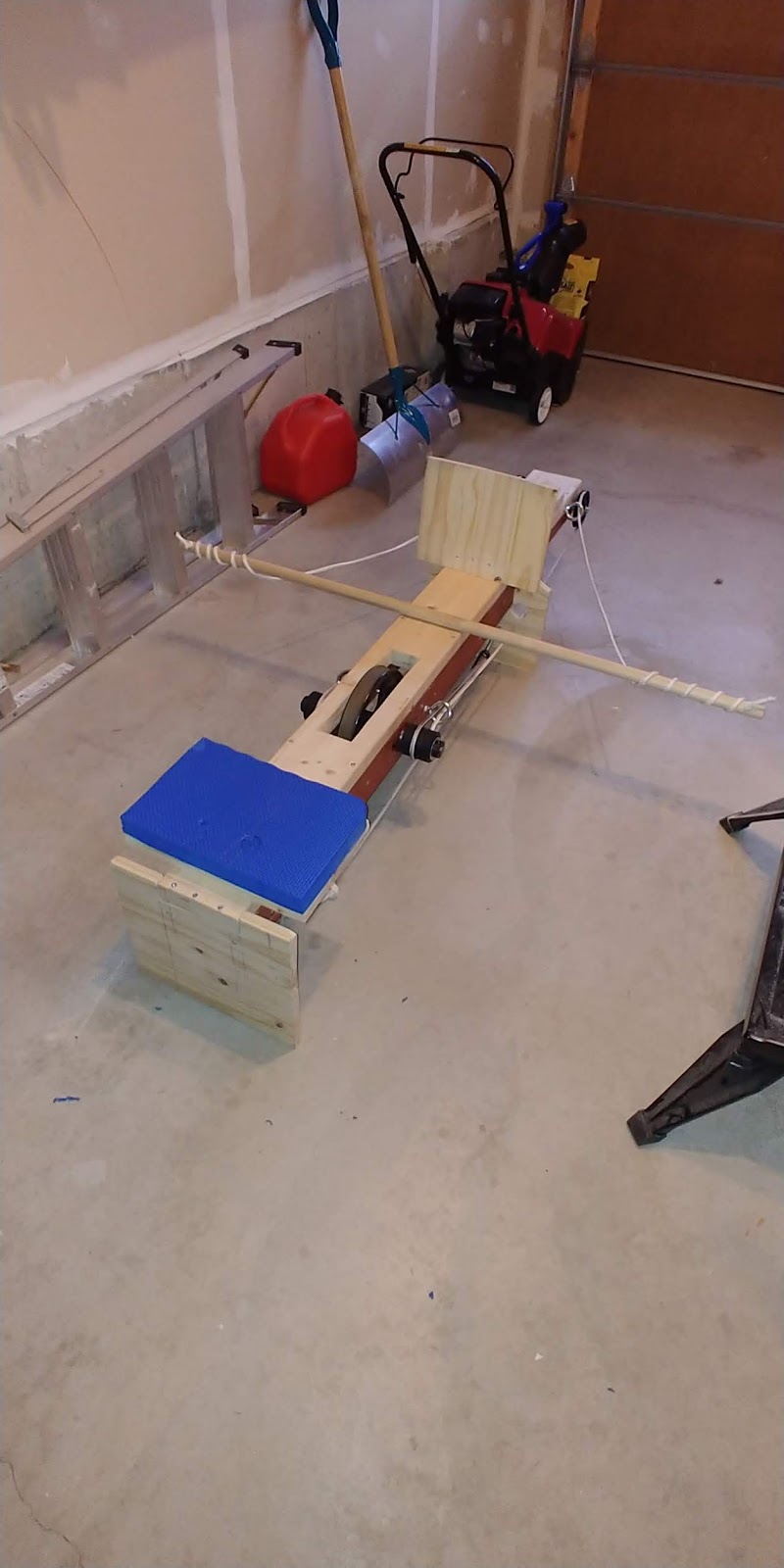 Another completed DIY kayak ergometer from a Nordictrack ski machine
