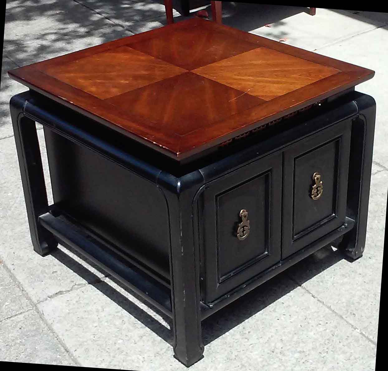 UHURU FURNITURE & COLLECTIBLES: SOLD Asian Style Two-Toned Night Stand ...