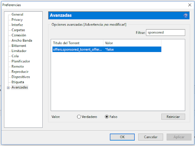 https://jorgechac.blogspot.com: Quitar publicidad de uTorrent