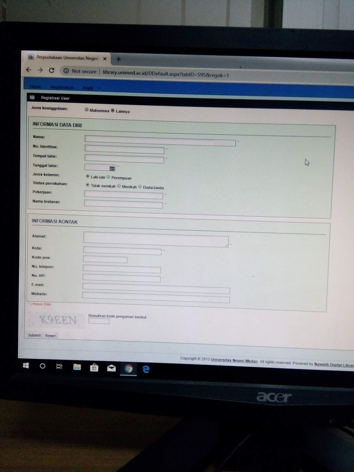 Alur Pembuatan Kartu Anggota Digital Library UNIMED Tahun 2019