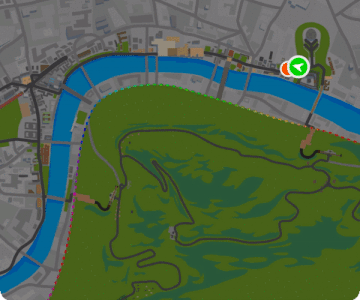 [Zwift - London Loop] 激坂15%が突如出現する楽しい市街地ルート - モニオの部屋