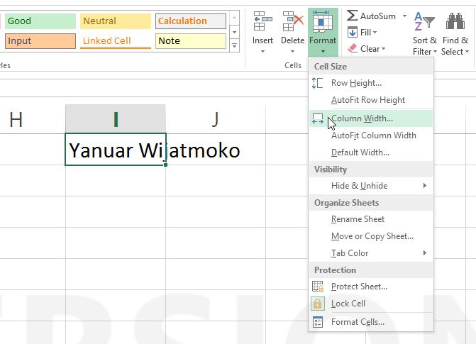 Cara Cepat Mengatur Lebar Kolom dan Baris Excel - Sinau-Thewe.com