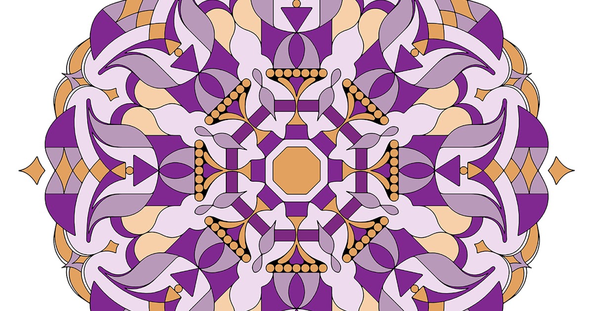 Arabesko: Arabesco mandala decorativo, en colores. Dibujo vectorial ...