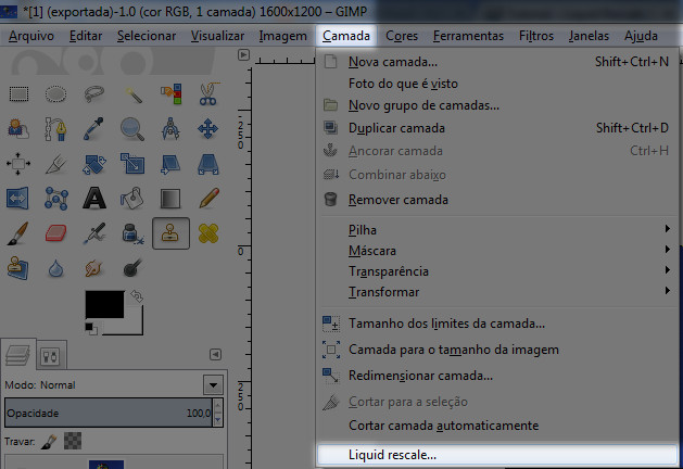 Liquid Rescale - Plugin de redimensionamento do GIMP - GIMP Brasil