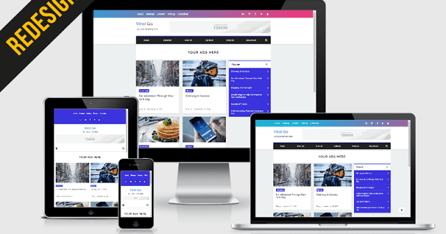 Viral Go Redesign Template Blogger - Responsive & Seo