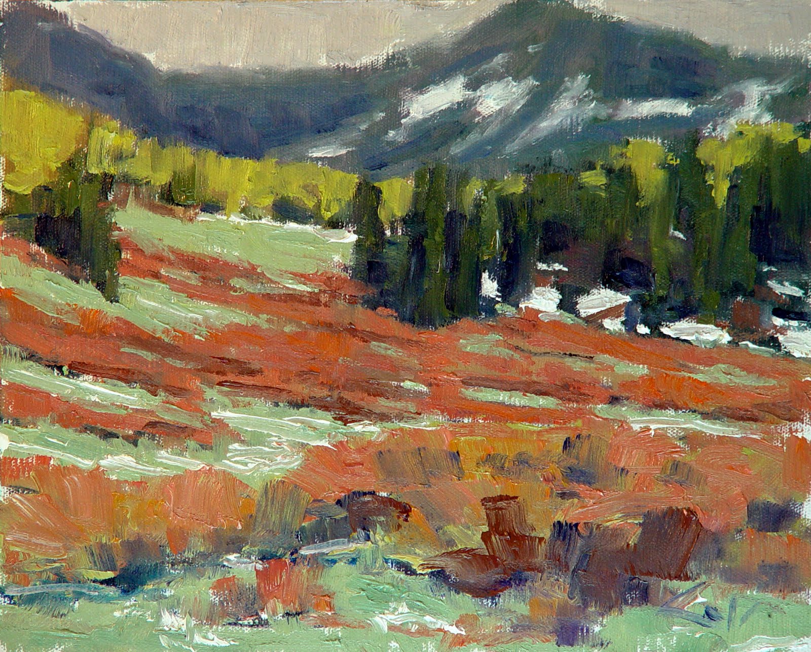 George Coll Daily Painter: Road to Hans Peak #0625C