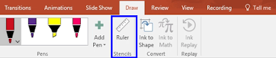 Luc's PowerPoint blog: Use the ruler in the drawing tab in PPT 2019