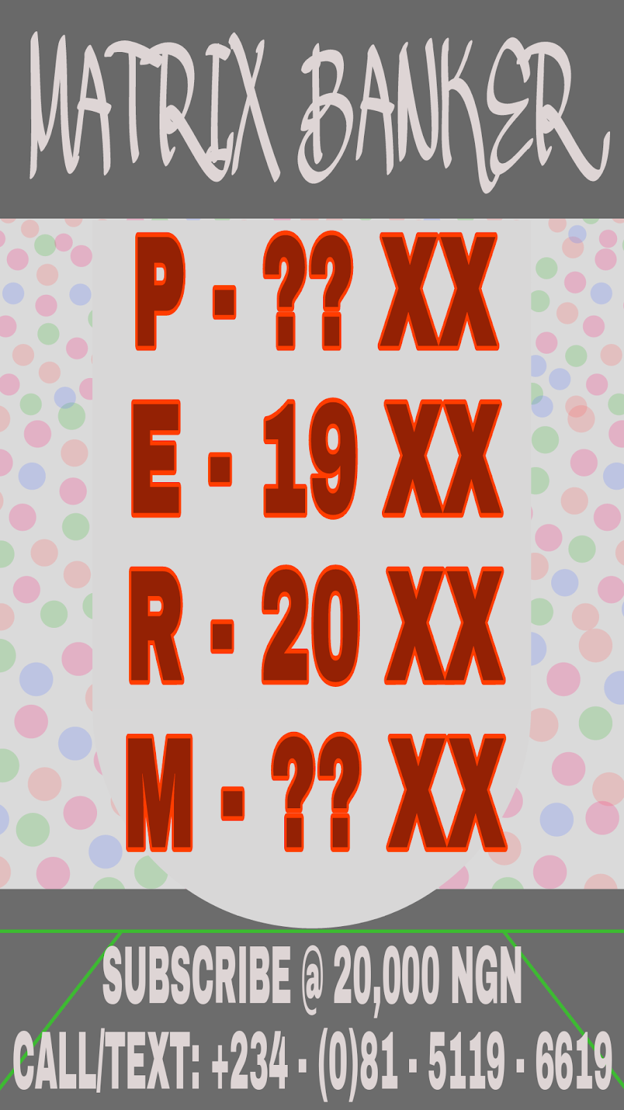 WEEK 21: UK FOOTBALL POOLS DRAW MATRIX