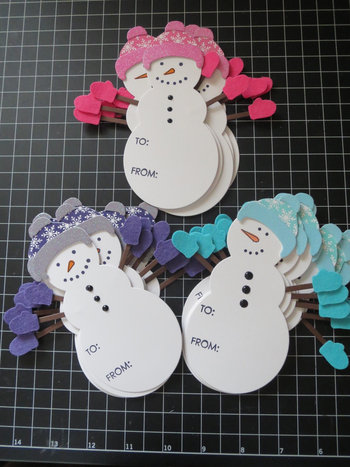 Crafts by CAS: Snowman Gift Tags
